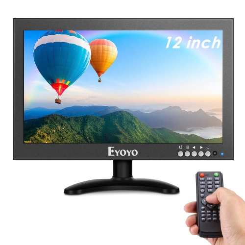Eyoyo EM12X 12'' inch Small HDMI CCTV Monitor, 1366x768 IPS Metal ...