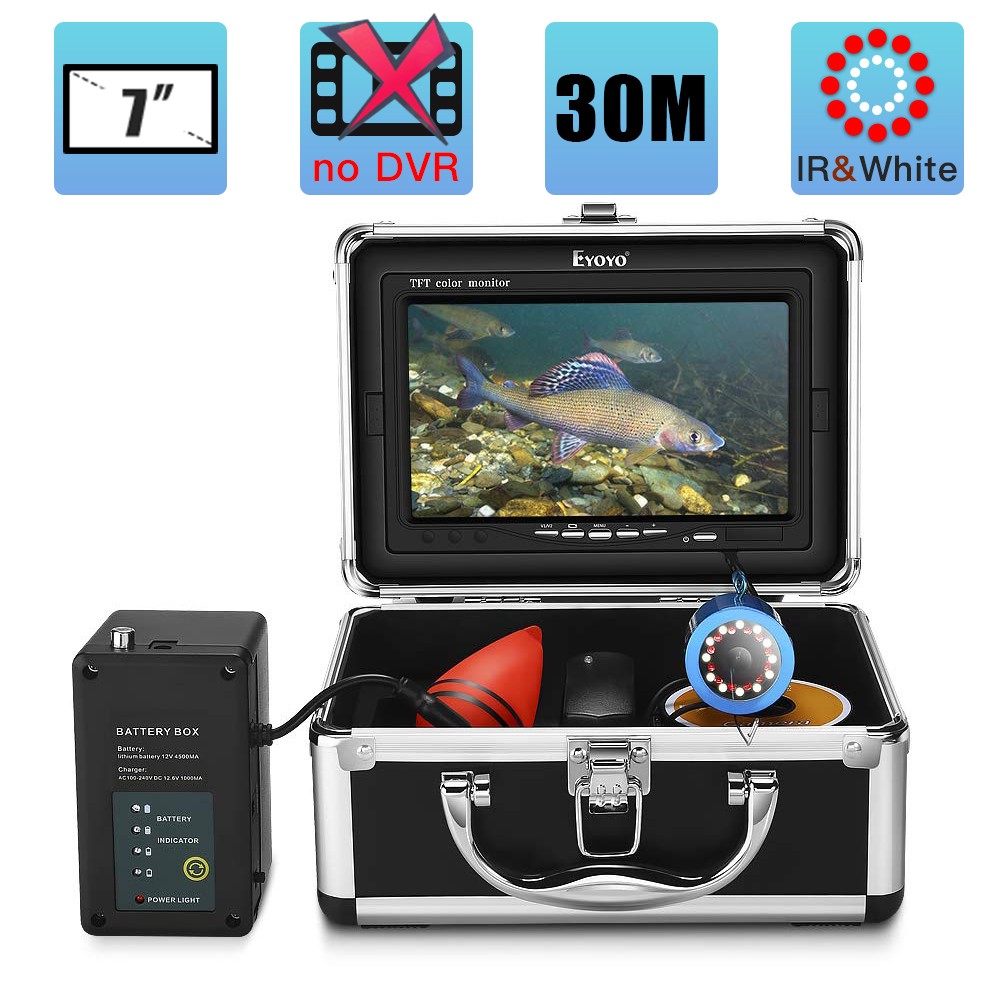 Eyoyo Underwater Fishing Camera 24 Infrared & White LEDS+7 Inch LCD ...