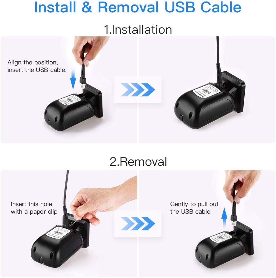 Eyoyo EY-2200 Desktop Barcode Scanner 2D Omni-directional Hands-Free ...