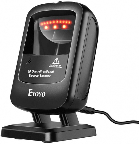 Eyoyo EY-2200 Desktop Barcode Scanner 2D Omni-directional Hands-Free ...