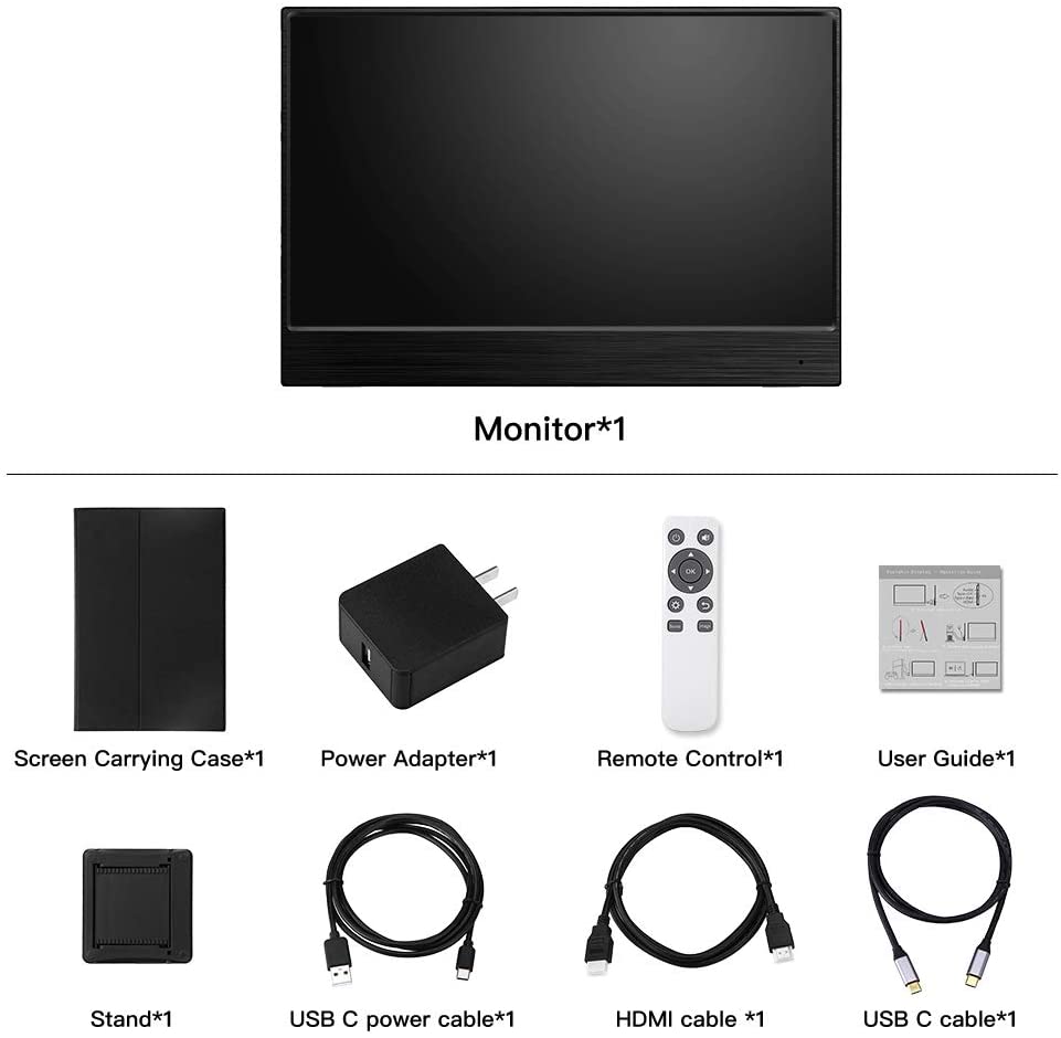 Small Portable Monitor - Eyoyo USB C Monitor 12.5 inch IPS LCD Monitor ...