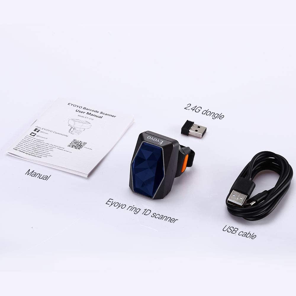Eyoyo 1D Bluetooth Wearable Ring Barcode Scanner, Portable Mini Finger ... Eyoyo 1D Bluetooth Wearable Ring Barcode Scanner, Portable Mini Finger ...