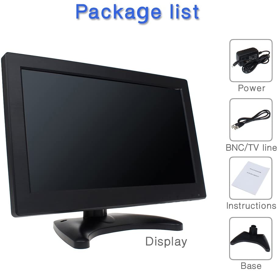 Eyoyo 12" Inch TFT LCD Monitor EM12B with AV HDMI BNC VGA Input ...