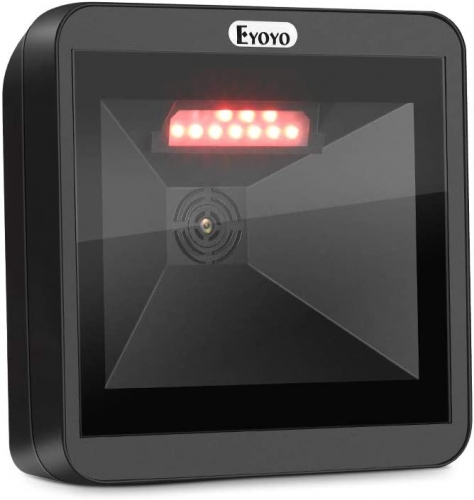 Eyoyo Hands Free 2d Qr Barcode Scanner Omnidirectional Desktop Automatic 1d Barcode Reader Big