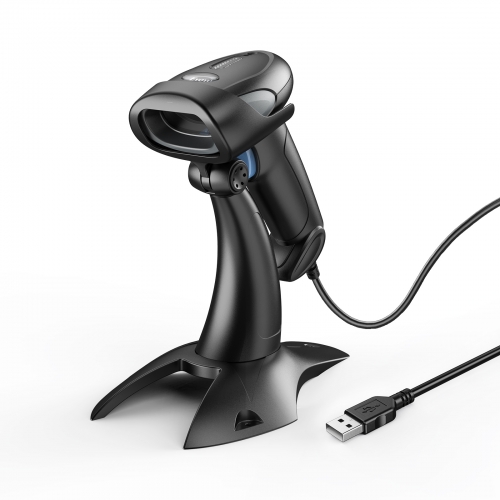 Eyoyo USB Wired 1D Barcode Scanner with Adjustable Stand, Handheld Bar ...