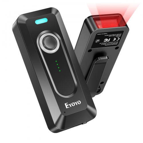 Eyoyo 2D Bluetooth Barcode Scanner Wireless with Clip, 2000mAh Battery ...